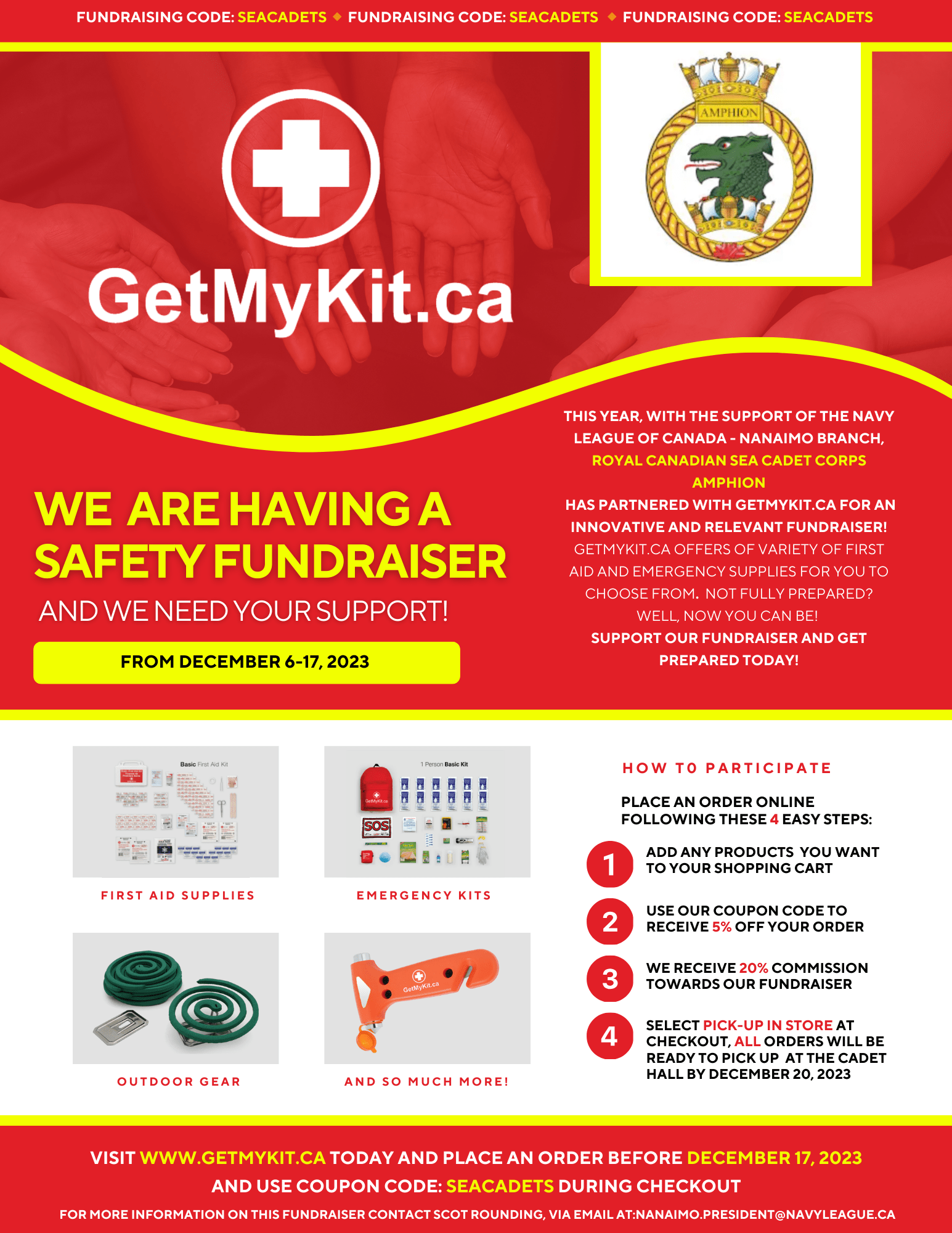 Sea Cadets fundraising flyer » RCSCC AMPHION